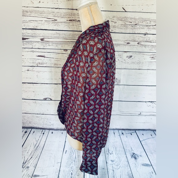 Sophie Rue | Tops | Womens Small Blouse Sophie Rue Wrap Look Sheer High ...